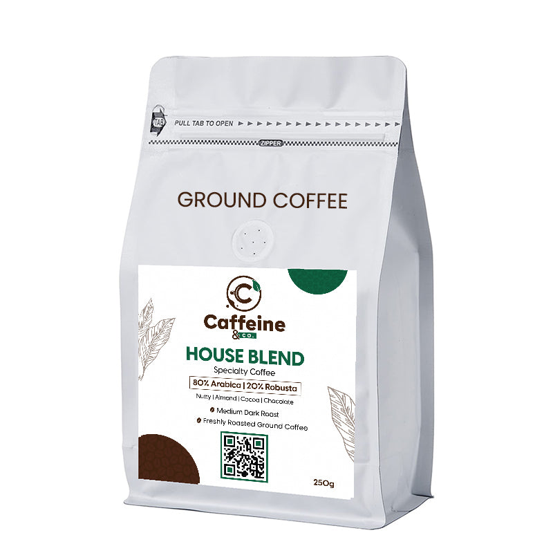 Caffeine & Co House Blend Ground Coffee 250g – Caffeine & Co.